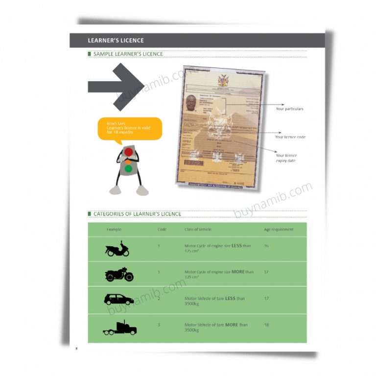 Download Namibian Learner's & driving license manual book in pdf » BuyNamib